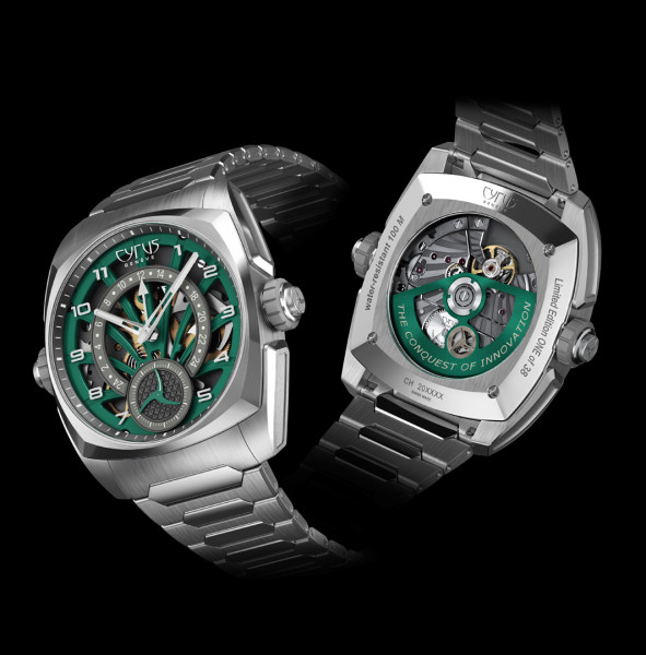 Klepcys GMT Palm Green titanium bracelet | CYRUS WATCHES, Swiss watchmakers